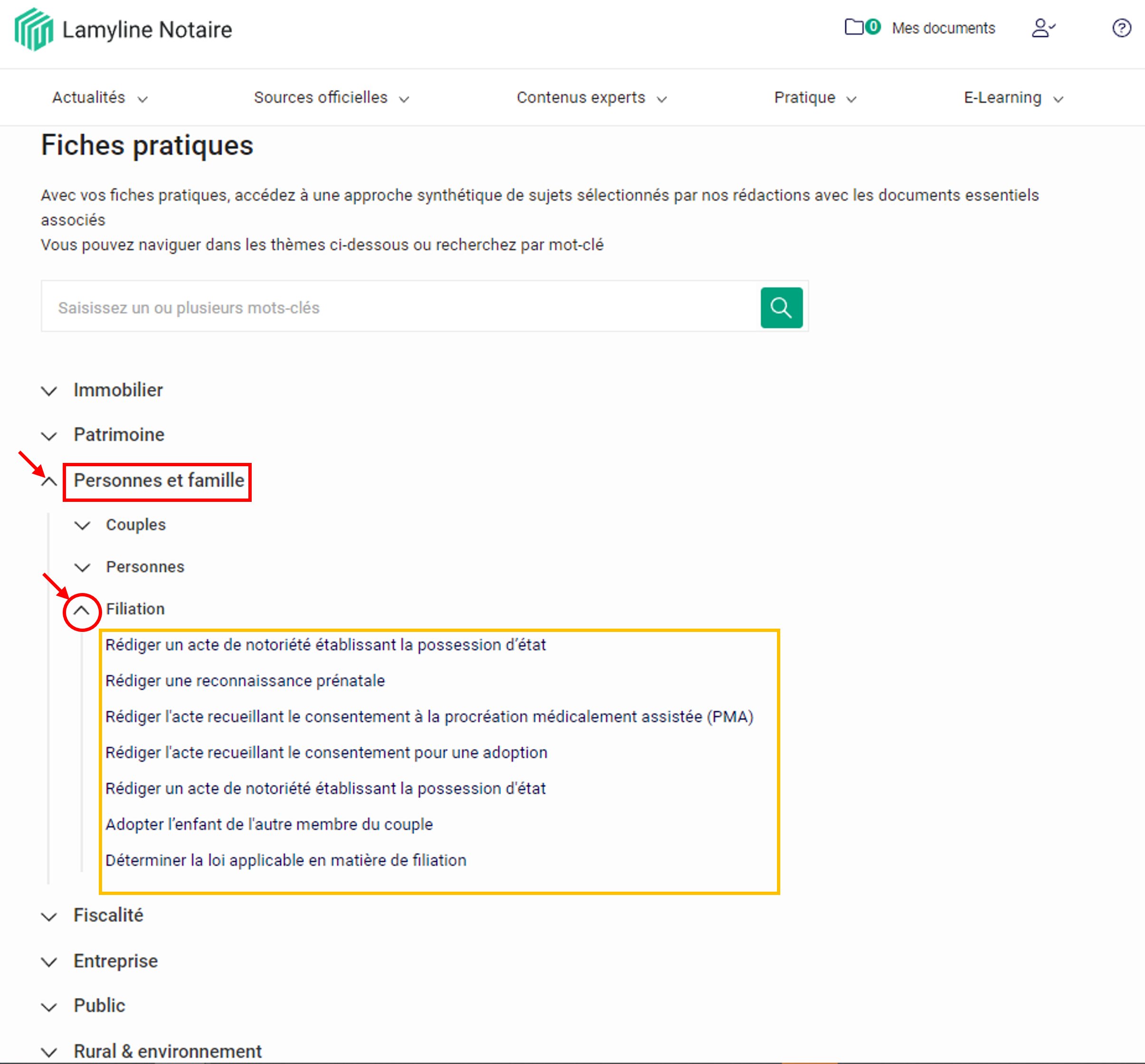 Les fiches pratiques – Lamyline Notaire